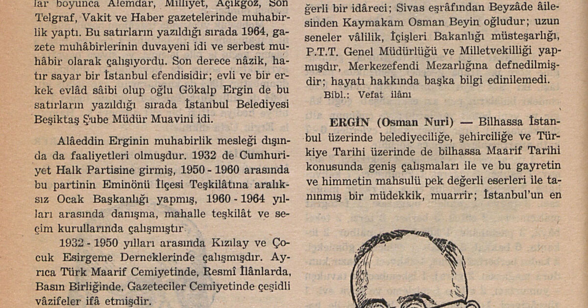 Istanbul Encyclopedia: ERGİN (Metin)