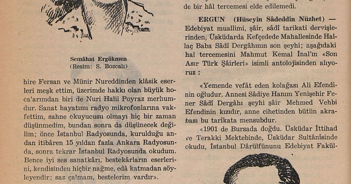 Istanbul Encyclopedia: ERGUN (Hüseyin Sâdeddin Nüzhet)