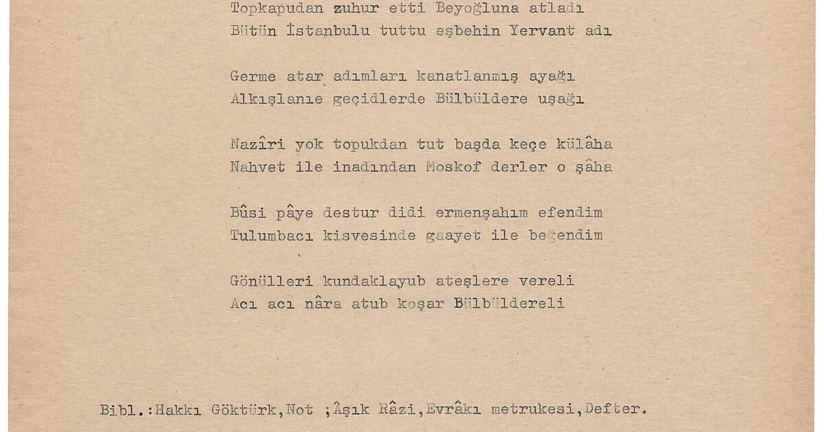Istanbul Encyclopedia: Yervant Reis (Moskof) article