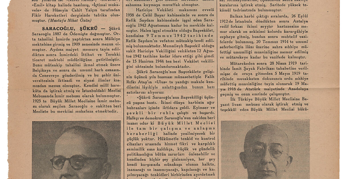 Istanbul Encyclopedia: Encyclopedia page about Saydam (Refik)
