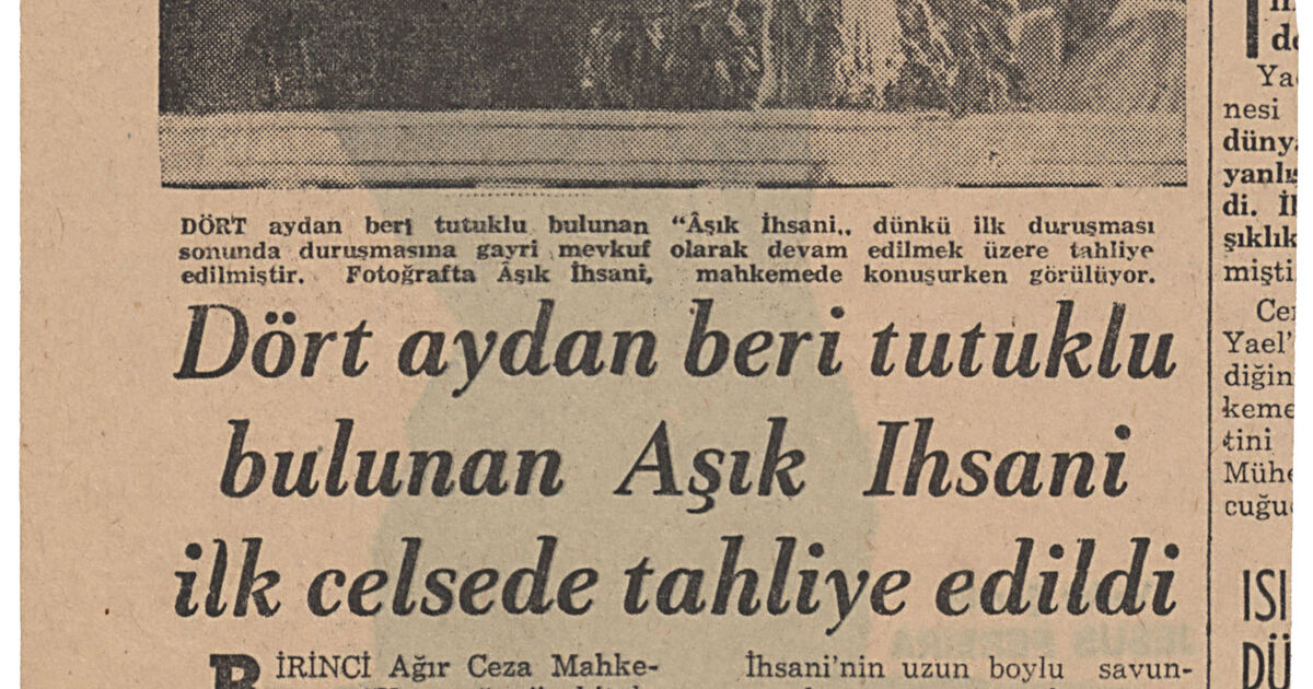 Istanbul Encyclopedia: Clipping about Aşık Ihsani