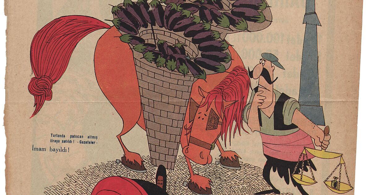 Istanbul Encyclopedia: "İmam Bayıldı!" (Imam fainted!) caricature