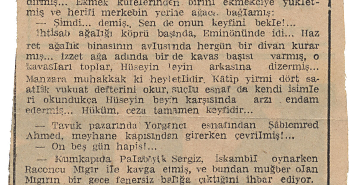 Istanbul Encyclopedia: Clipping about İhtisab, İhtisab Ağalığı