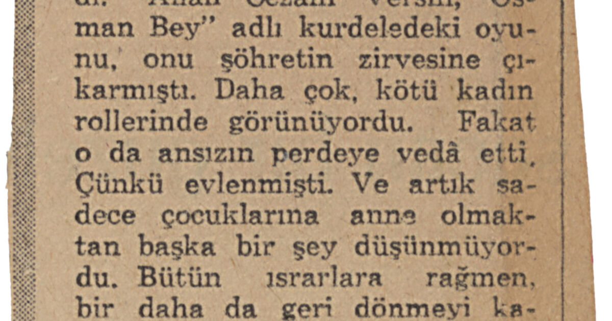 Istanbul Encyclopedia: Clipping titled "Peri Han"