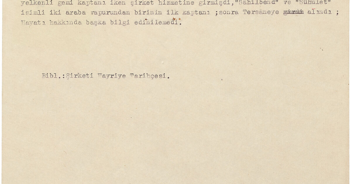 Istanbul Encyclopedia: Hasan Kaptan article