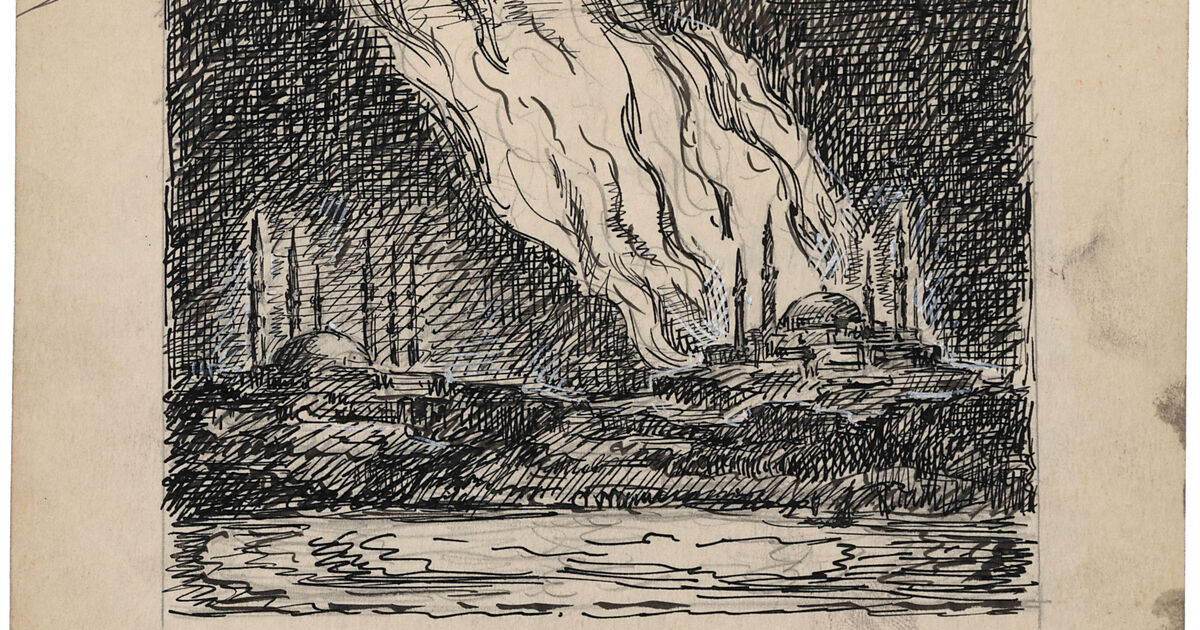 Istanbul Encyclopedia: Hoca Pasha Fire drawing