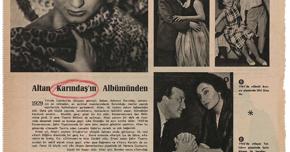 Istanbul Encyclopedia: Magazine page about Altan Karındaş