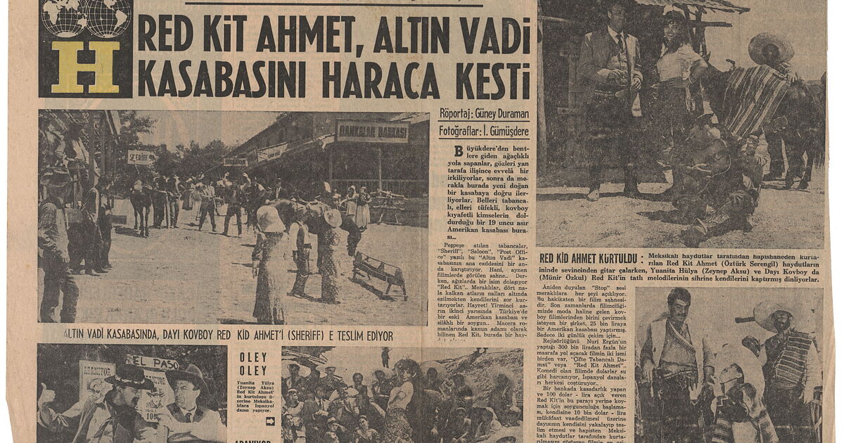 Istanbul Encyclopedia: Clipping about cowboy movie