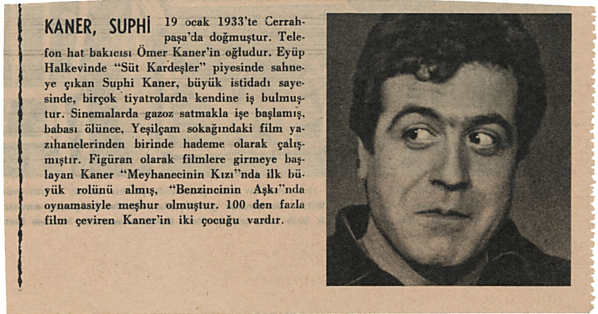 Istanbul Encyclopedia: Clipping about Kaner (Subhi)