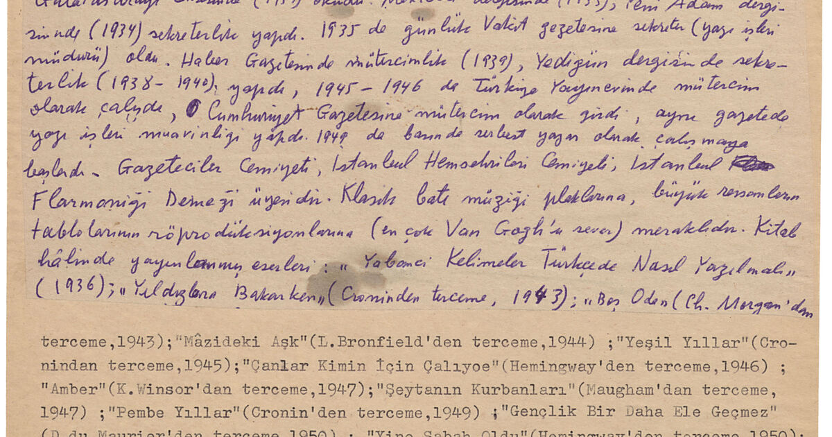 Istanbul Encyclopedia: Gültekin (Vahdet) article