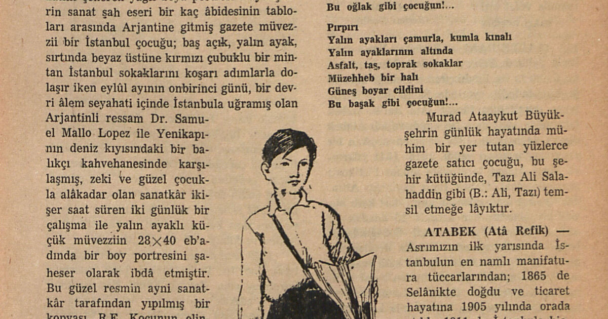 Istanbul Encyclopedia: ATABEK (Atâ Refik)