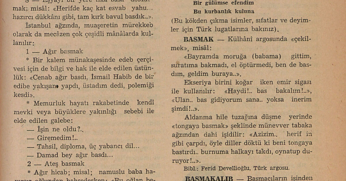 Istanbul Encyclopedia: BASMAK