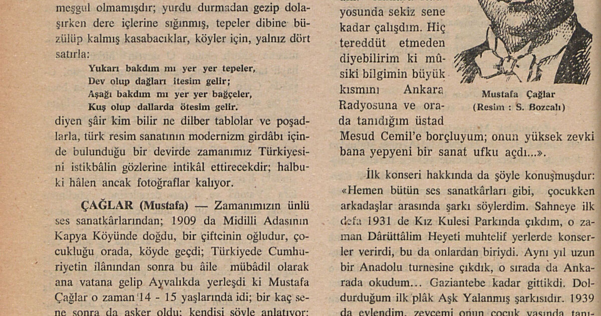 Istanbul Encyclopedia: ÇAĞLAR (Mustafa)