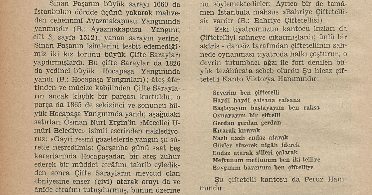Istanbul Encyclopedia: ÇİFTETELLİ