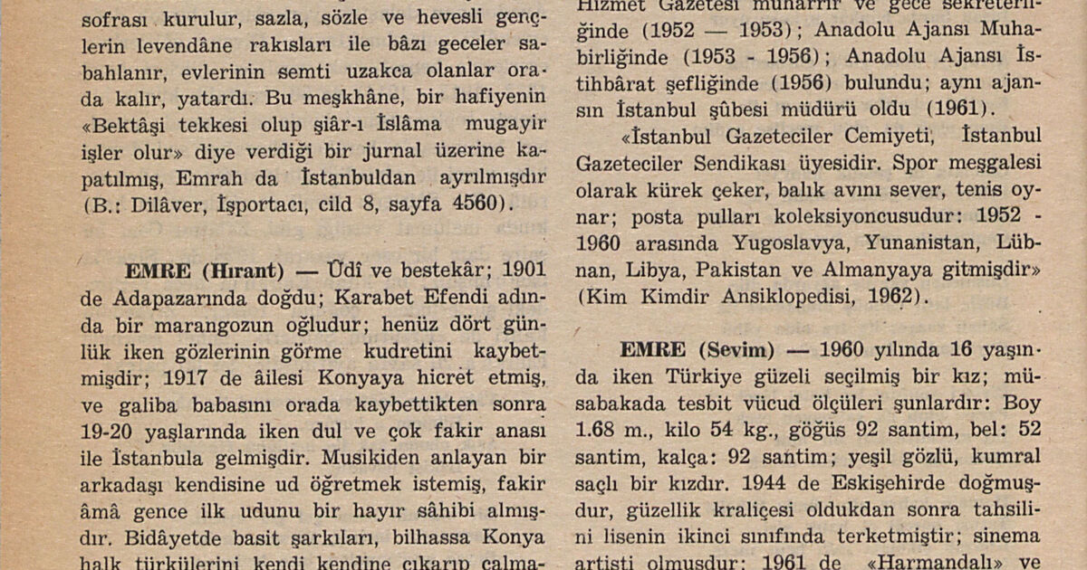 Istanbul Encyclopedia: EMRED